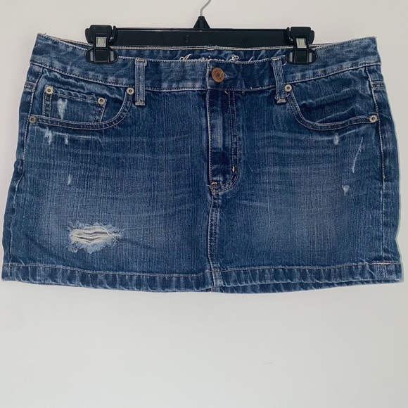 Skirts | Y2k American Eagle Distressed Denim Micro Mini Skirt | Poshmark